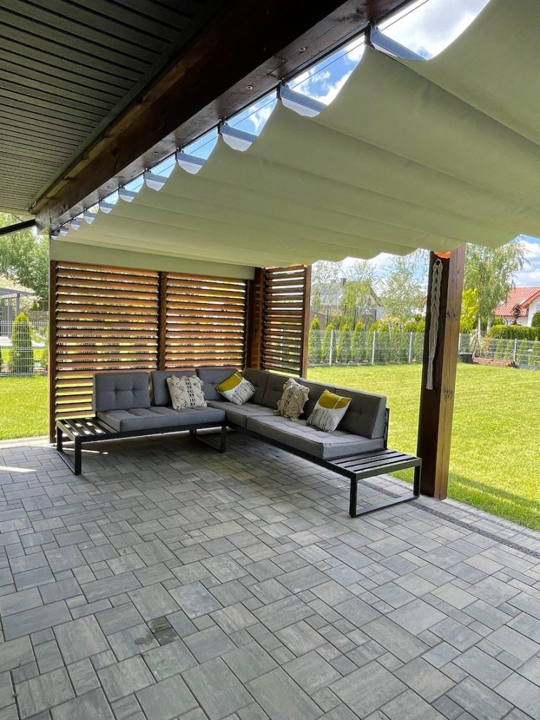 How to make movable garden blinds step by step